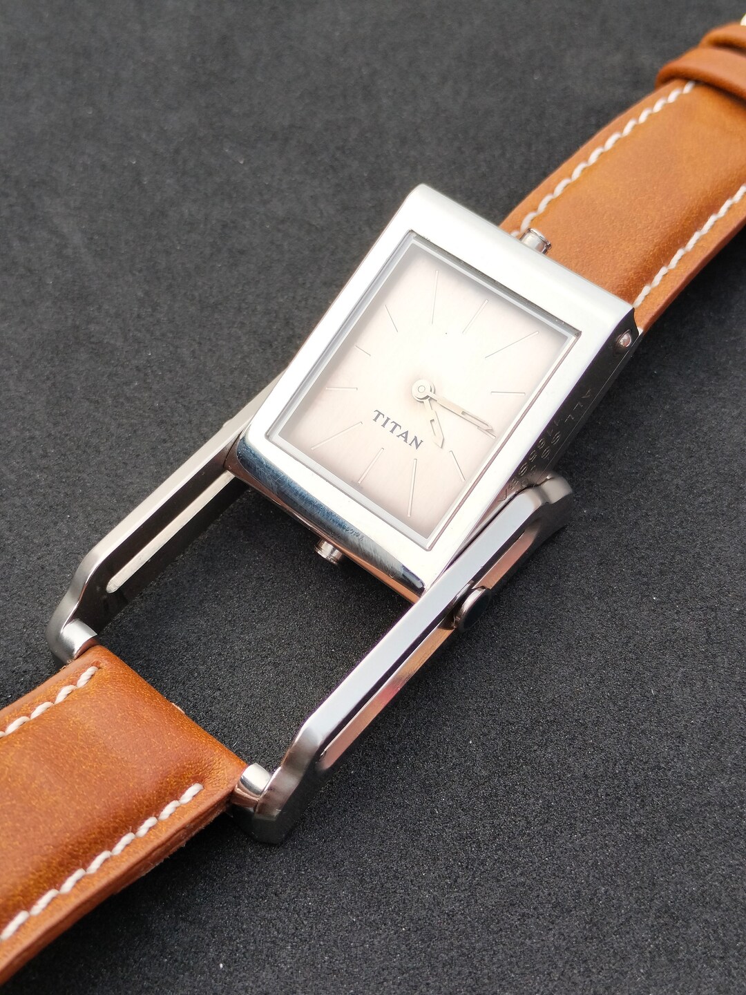 Vintage Geniune Titan Reverso Double White & Blue Face - Etsy