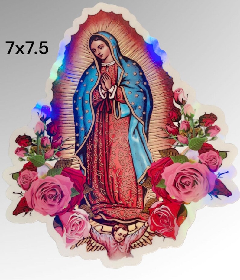 Virgin of Guadalupe Sticker Virgin Mary - Etsy