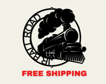 Custom Metal Train Station Sign - Etsy