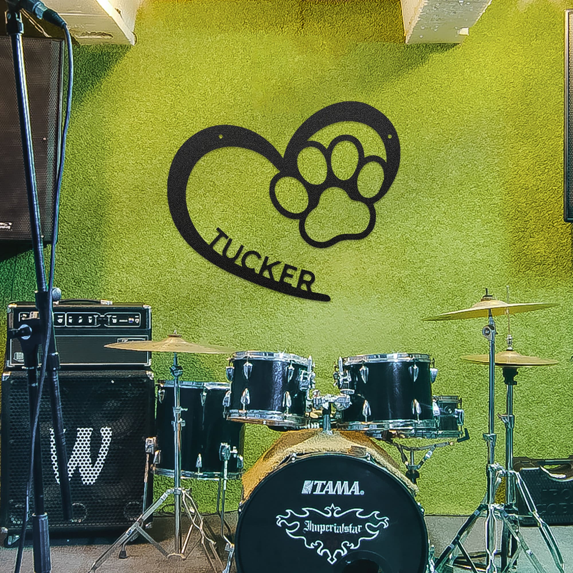 Custom Metal Dog Paw Print Sign Personalized Dog Name Sign - Etsy