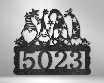 Gnome House Numbers - Etsy