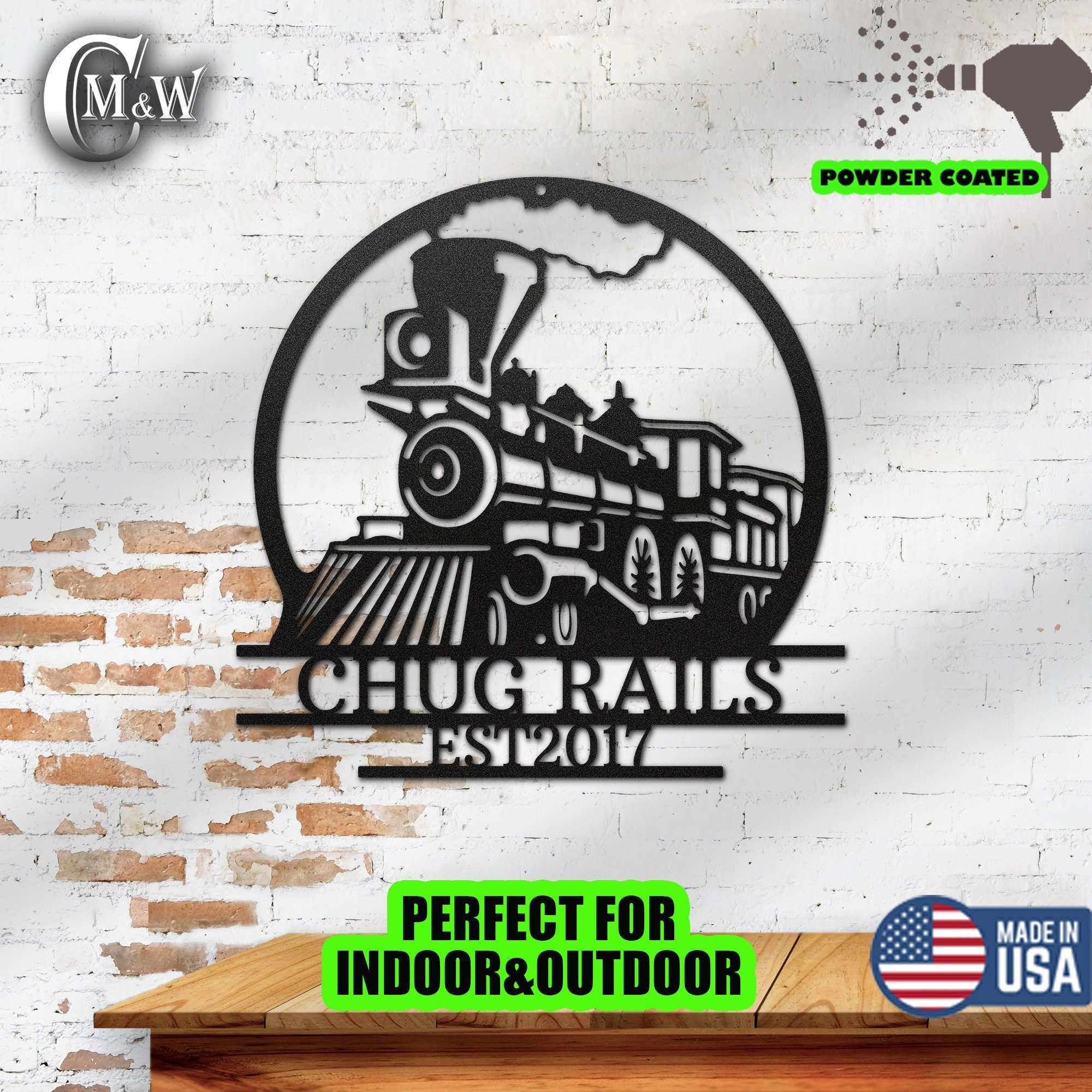 Custom Train Sign Metal Railroad Sign Personalized Name - Etsy