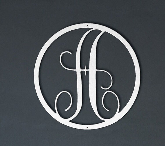 Personalized Metal Initial Sign Custom Monogram Initial Wall - Etsy
