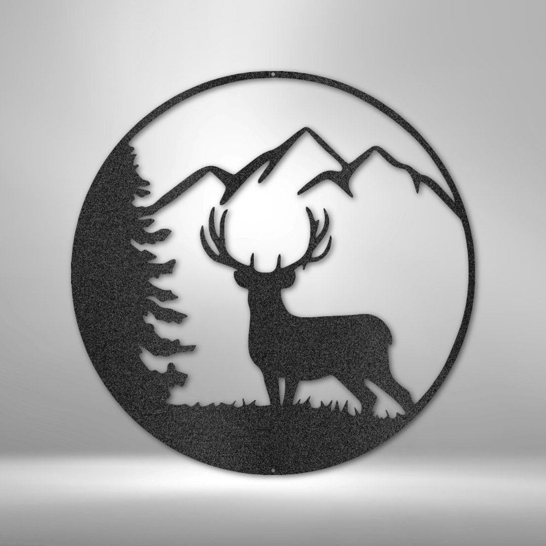 Wildlife Metal Deer Wall Art, Laser Cut Metal Deer Sign, Deer Wall ...