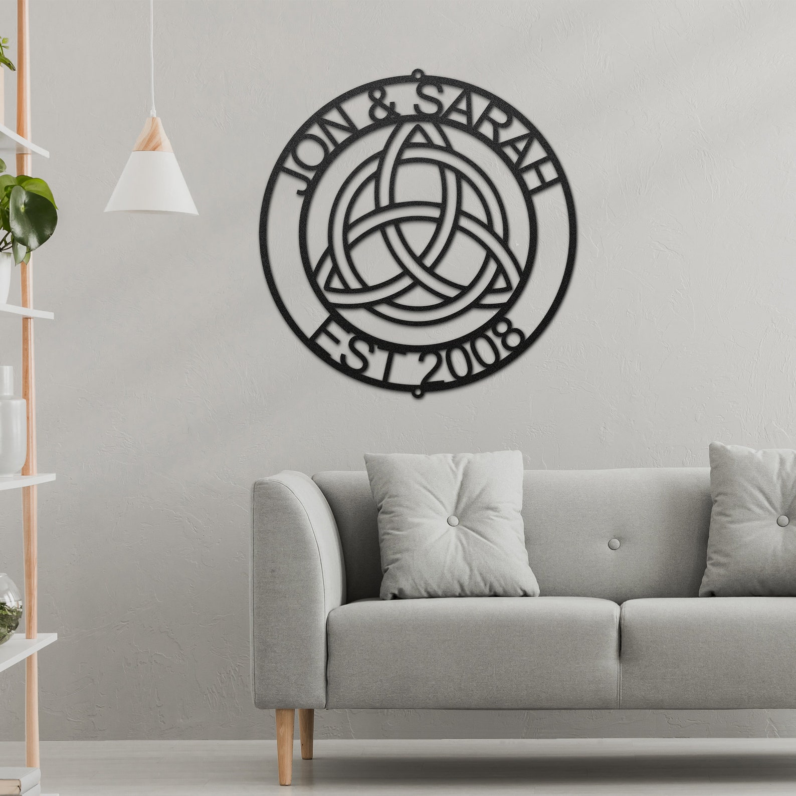 Custom Celtic Knot Family Name Sign, Personalized Established Sign ...