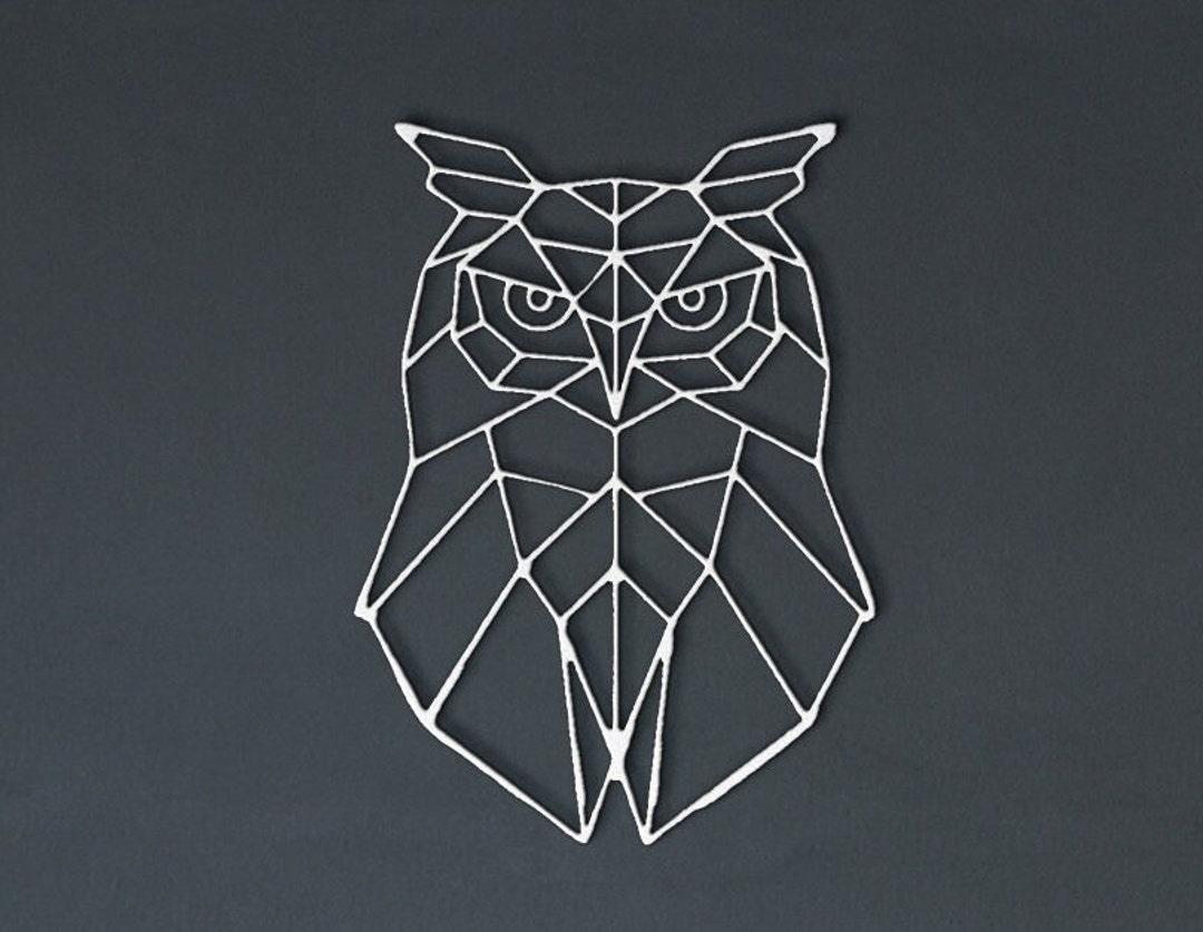 Geometric Owl Head Metal Wall Art Metal Wall Decor Gift - Etsy