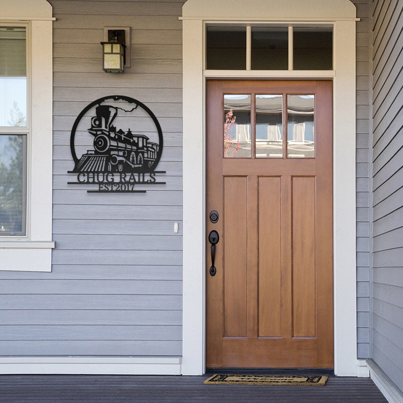 Custom Train Sign Metal Railroad Sign Personalized Name - Etsy