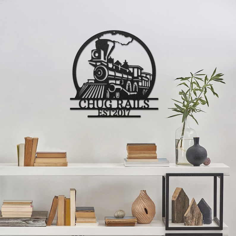 Custom Train Sign Metal Railroad Sign Personalized Name - Etsy