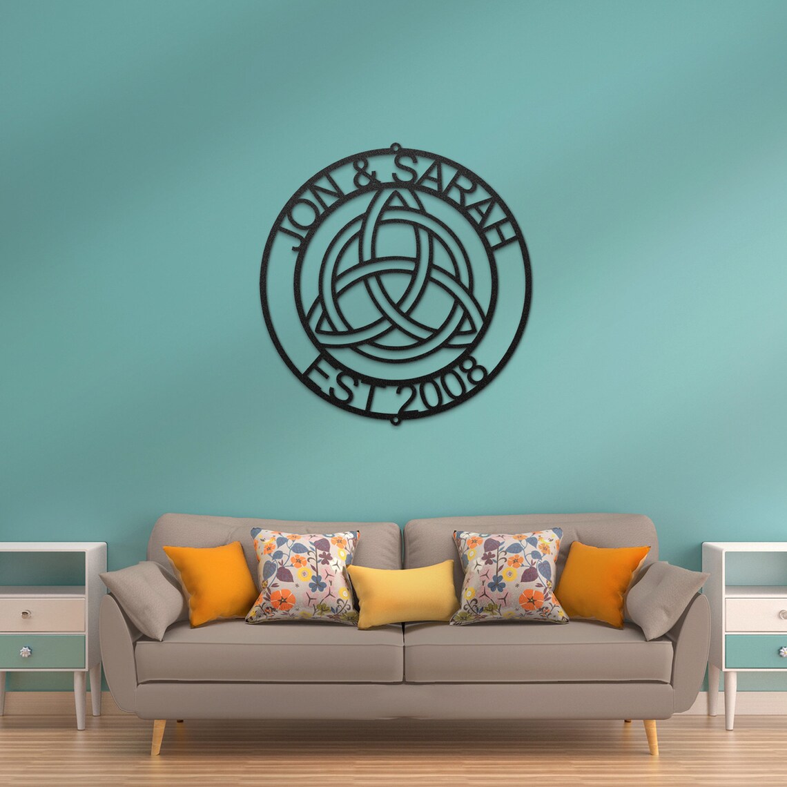 Custom Celtic Knot Family Name Sign, Personalized Established Sign ...