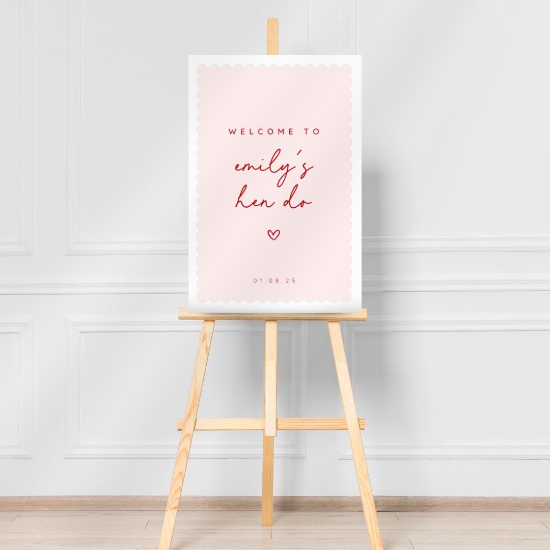 Hen Do Party Welcome Sign, Printed Personalised Decorations Signage ...