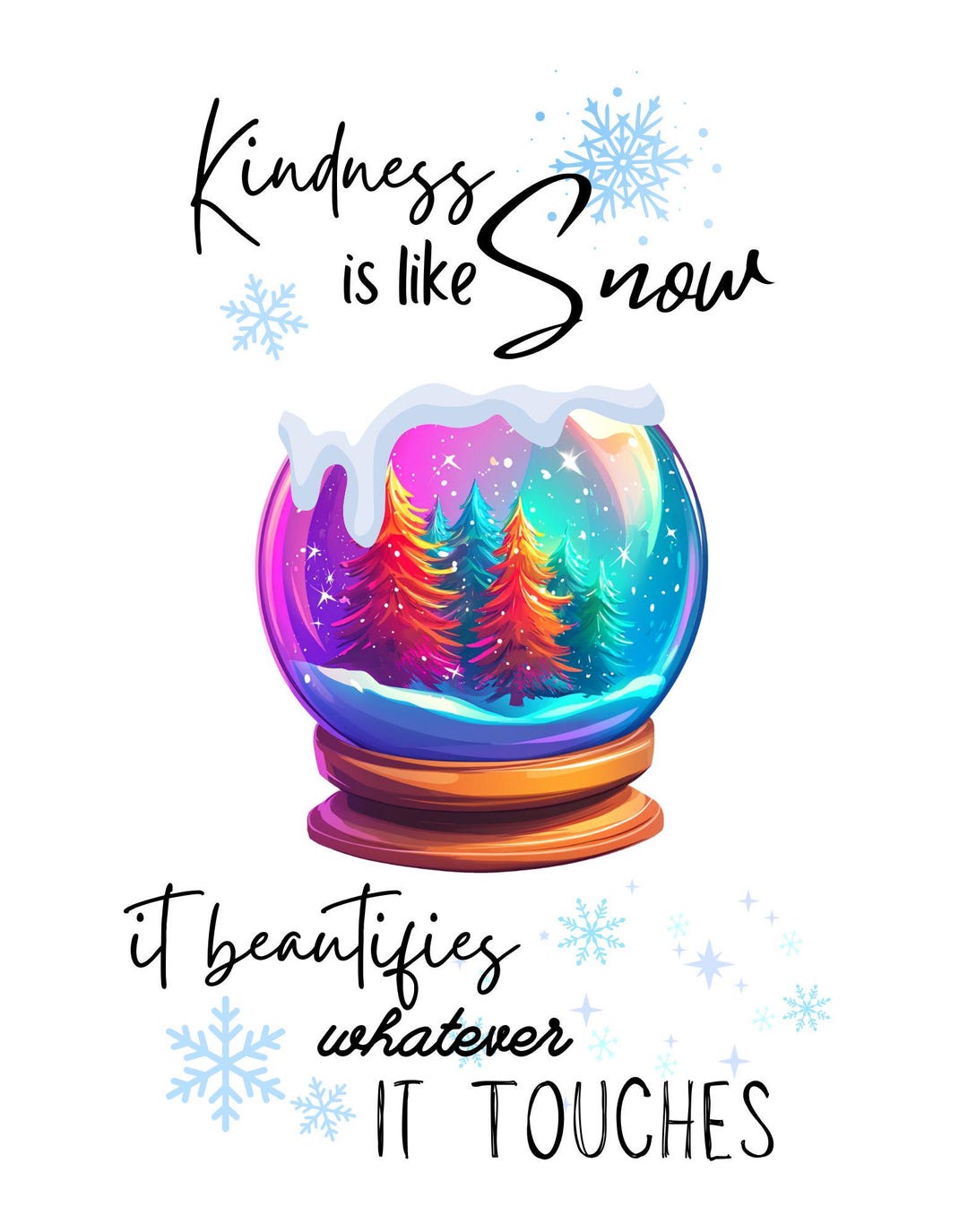Snow Kindness | Winter Weather Design | Winter Sublimation Diy Design ...