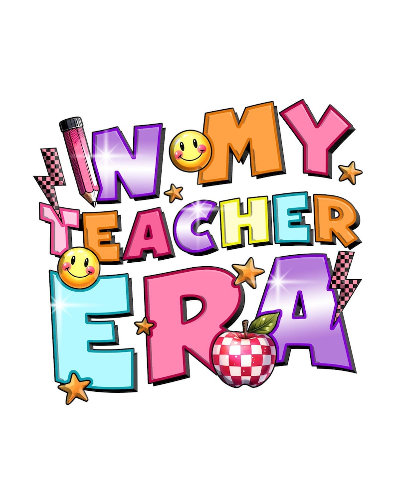 In My Teacher Era Digital Download | Teaching | Teacher Gift | Best ...