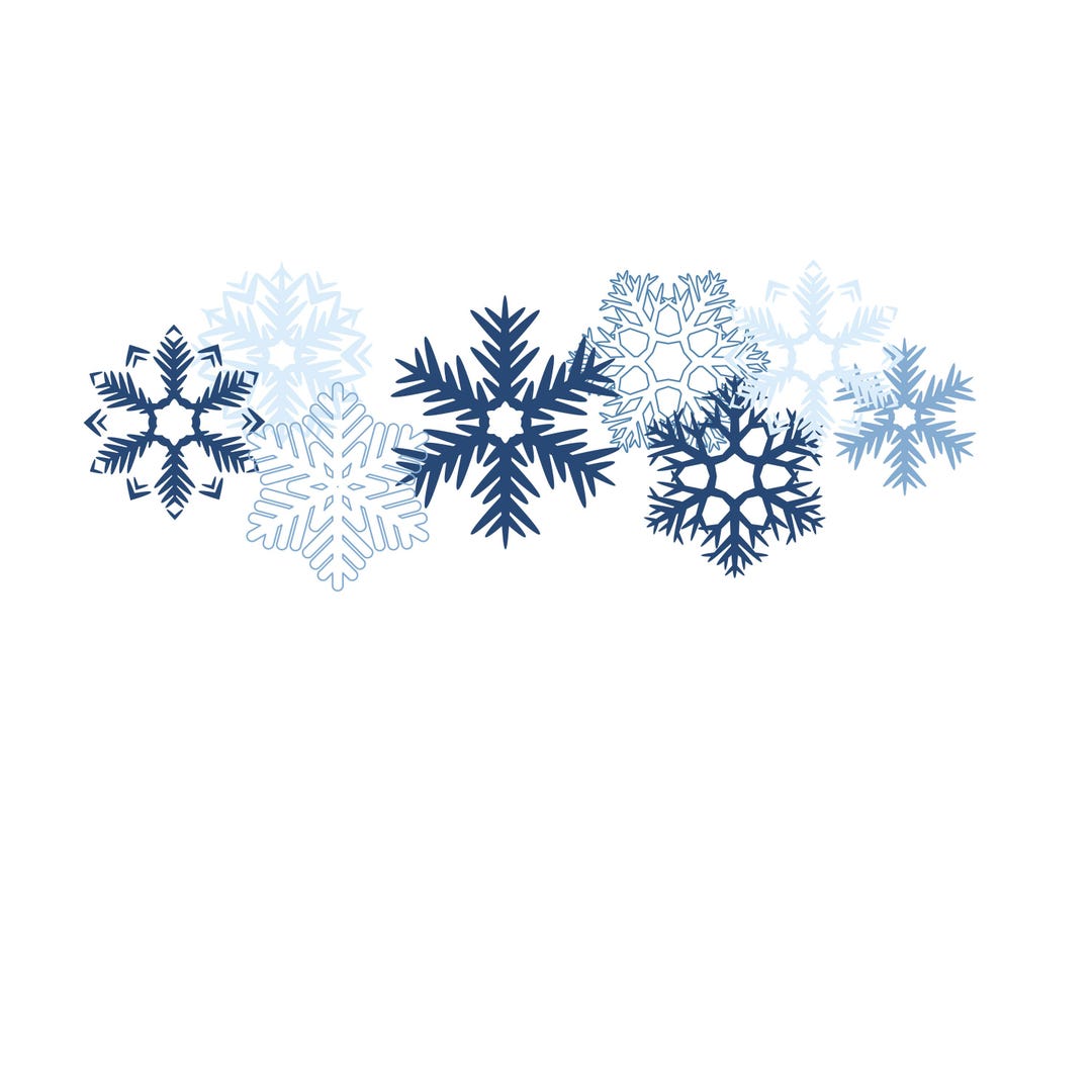 Blue Winter Snowflakes | Winter Design | Sublimation Blue Snowflakes ...