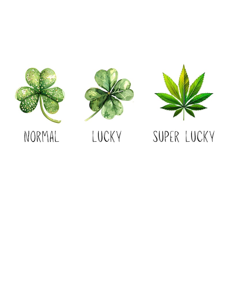 Normal, Lucky, Super Lucky Clover Design | Shamrock Lover Design | Four ...