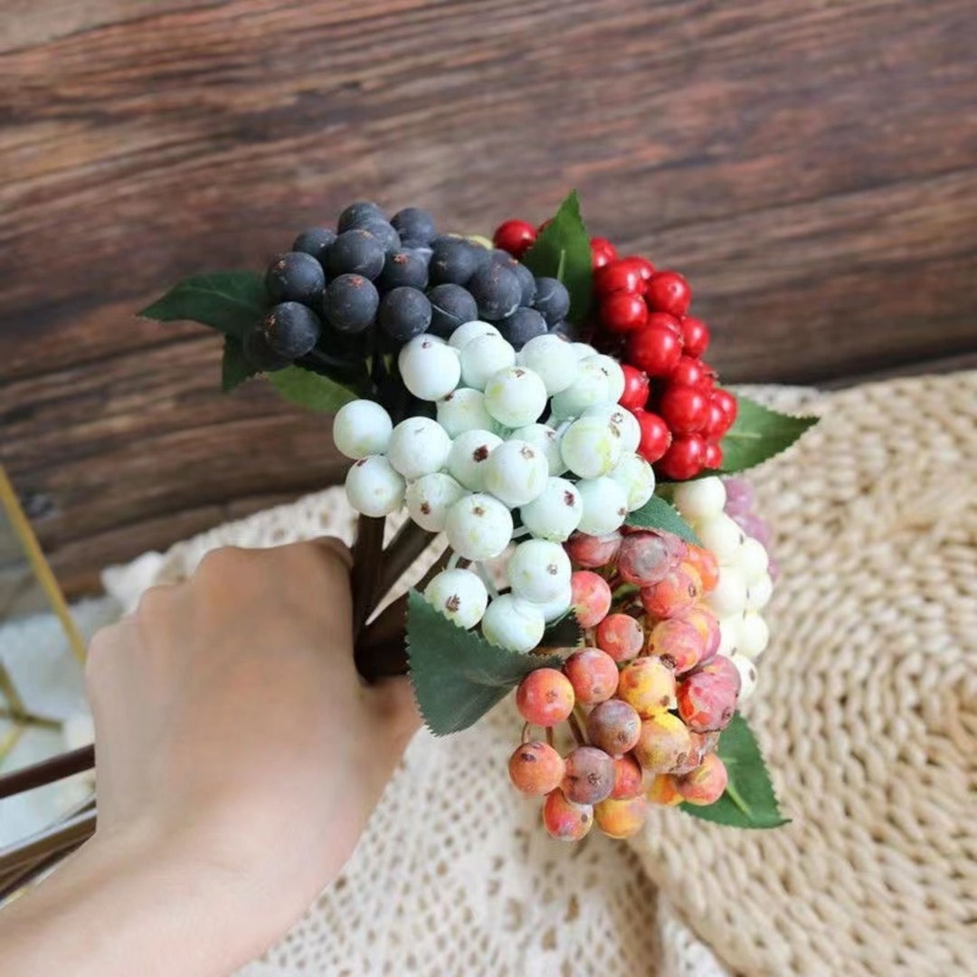 Artificial Multi Color Berries Fake Tiny Berry Fruit With Fruit Powder ...