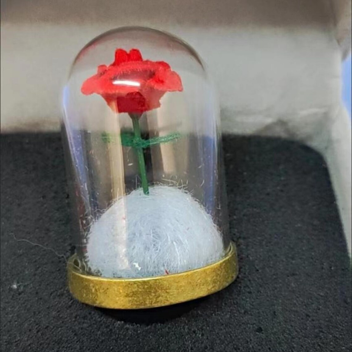 Little Prince's Mini Red Rose With Glass Cover Home Decor Desktop Decor ...