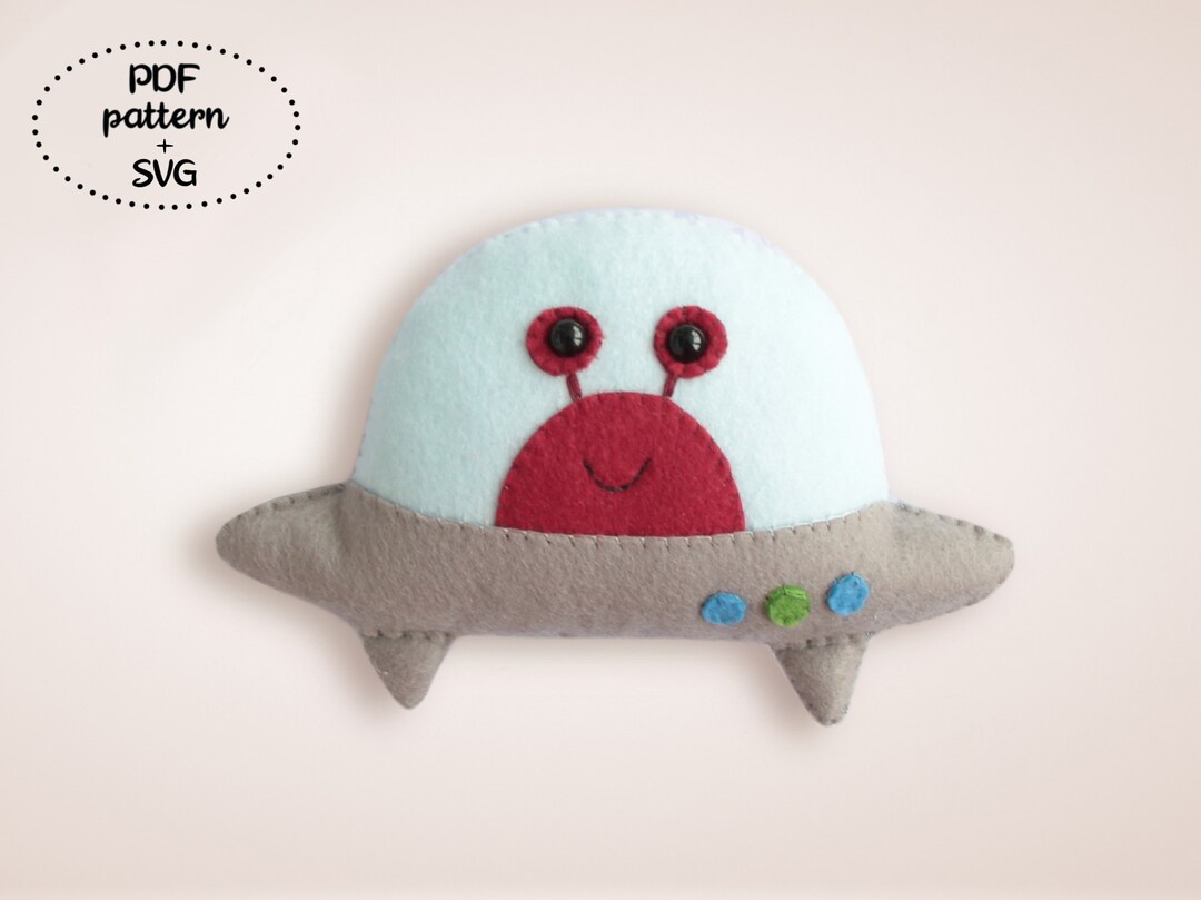 UFO Felt Pattern PDF Alien Sewing Pattern Space Decor - Etsy