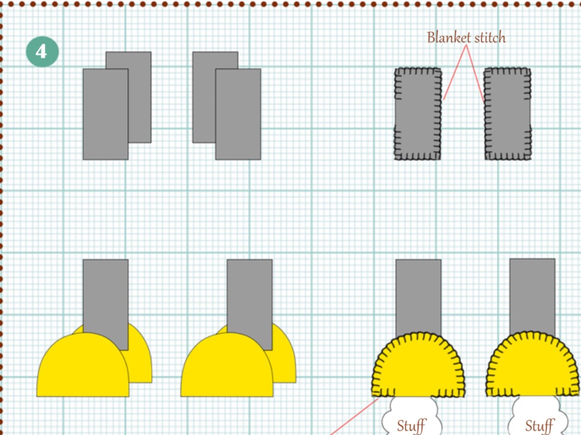 Robot Sewing Pattern, Felt Pattern, Felt Easy Sewing Plush Toy, Robot ...