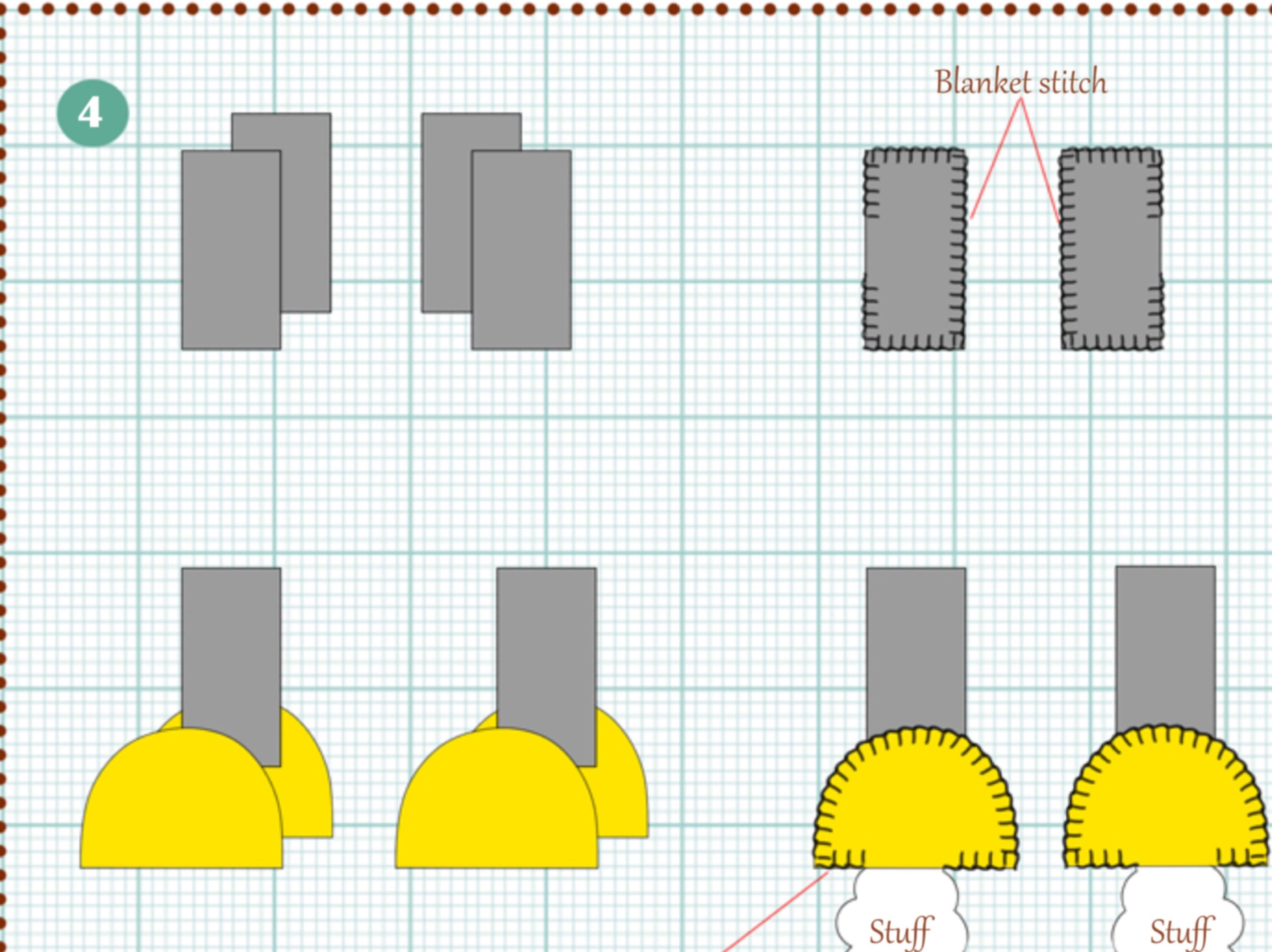 Robot Sewing Pattern, Felt Pattern, Felt Easy Sewing Plush Toy, Robot ...