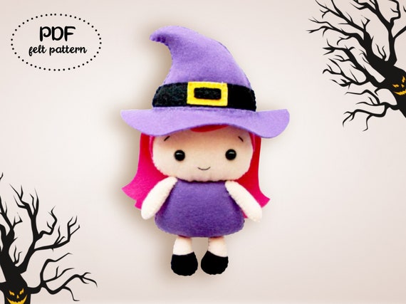 Felt Witch Sewing Pattern Felt Halloween Patterns Witch - Etsy