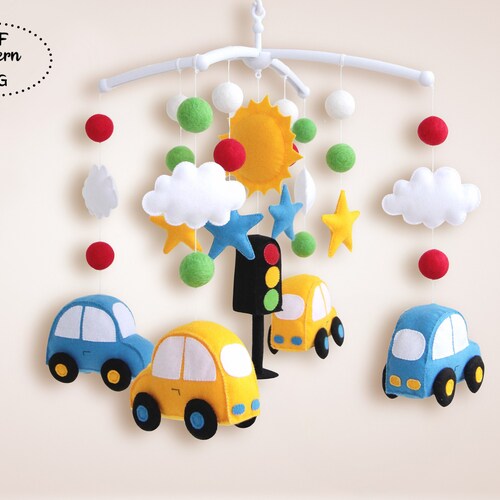 Baby Mobile Sewing Pattern Felt Kit Felt Car Pattern - Etsy
