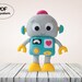 Robot Sewing Pattern, Felt Pattern, Felt Easy Sewing Plush Toy, Robot ...