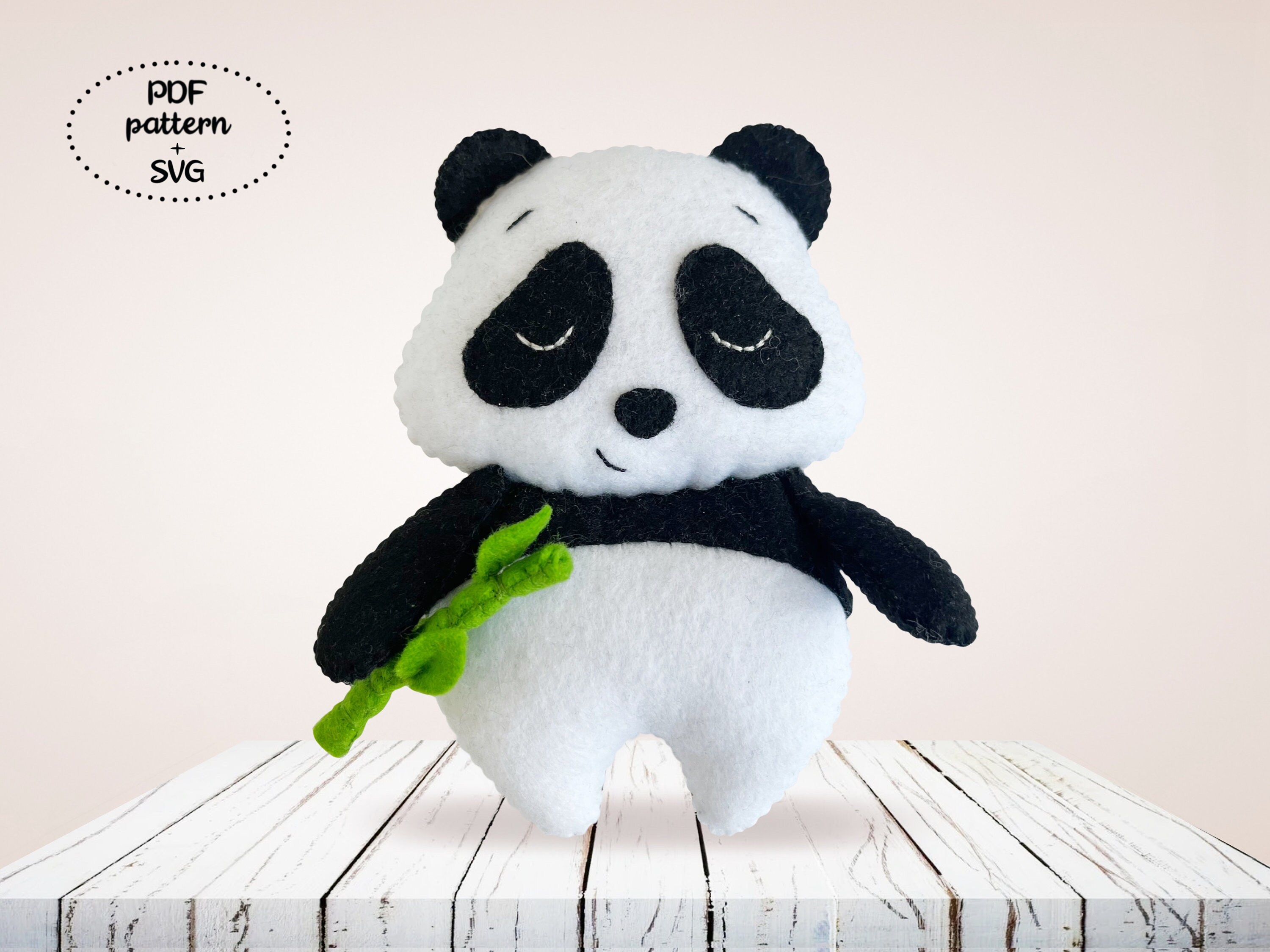 Felt Panda Pattern, Cute Panda Sewing, Panda DIY - Etsy