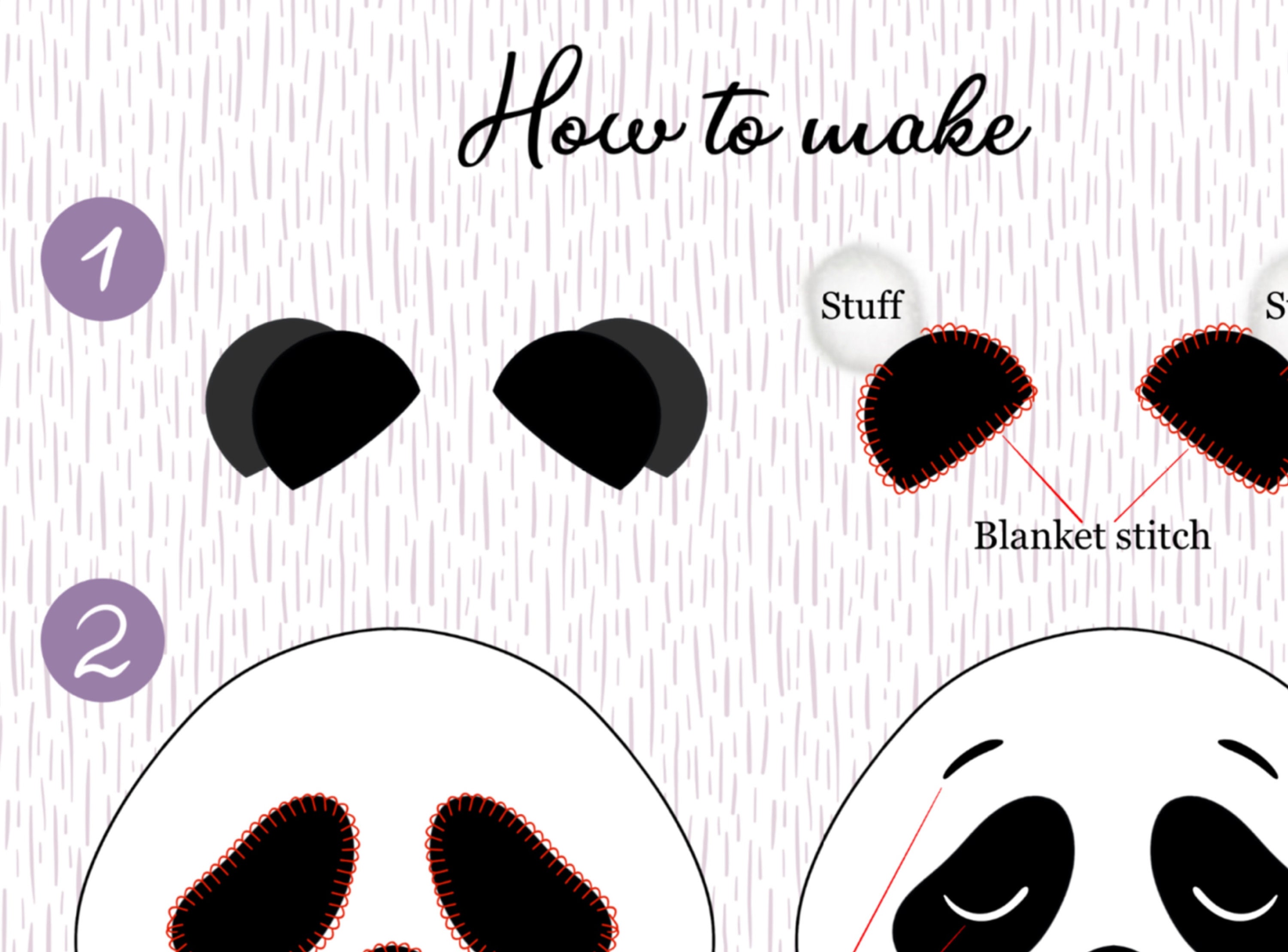 Felt Panda Pattern, Cute Panda Sewing, Panda DIY - Etsy