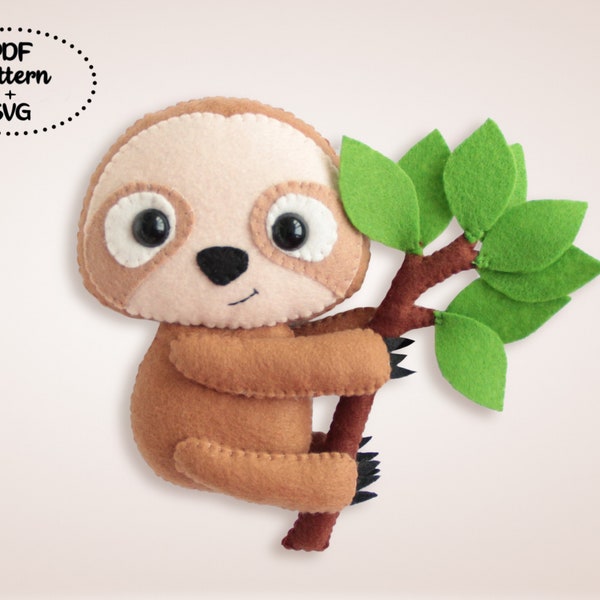 Sloth Felt Patterns - Etsy