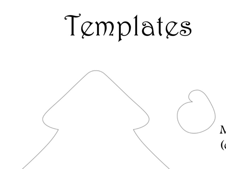 Christmas Tree PDF Sewing Pattern, Christmas Ornaments, Felt Tree ...