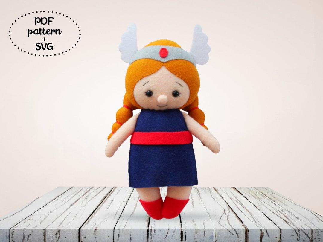 Felt Viking Doll Pattern, Felt Pattern Sewing, Viking Doll Ornament ...