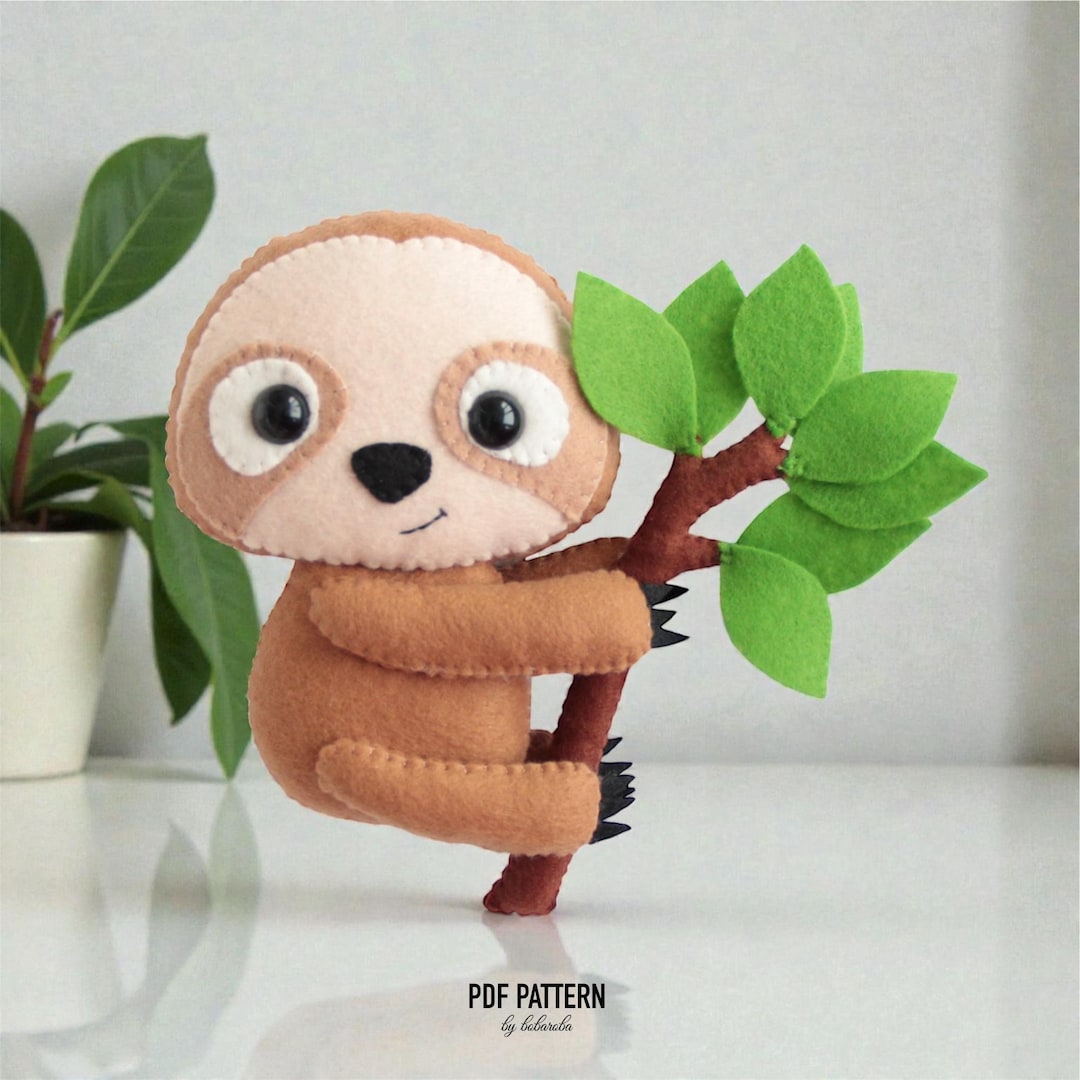 Sloth Pattern | Felt Sewing (PDF Pattern) - Etsy