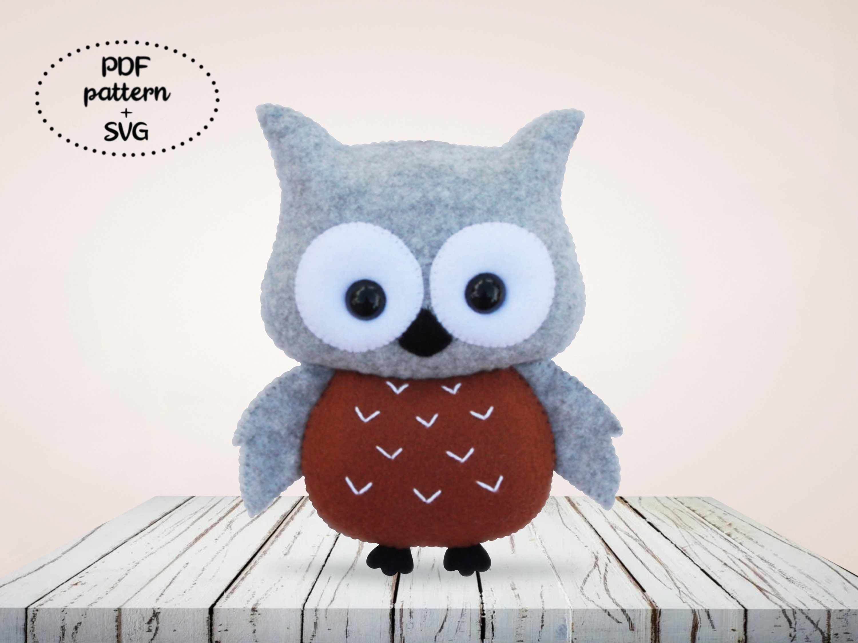 Felt Woodland Sewing Pattern, Easy Animals Pattern PDF, Hand Sewing ...