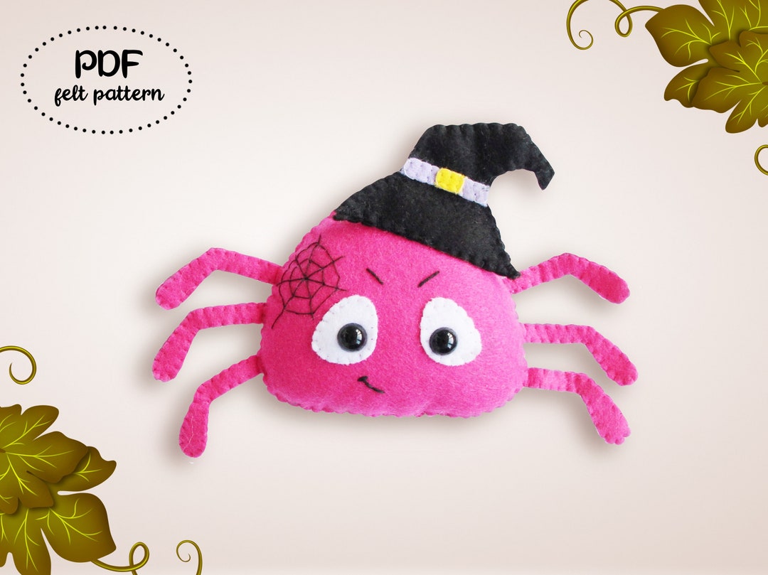 Spider Sewing Pattern PDF, Felt Halloween Pattern, Halloween Decor ...