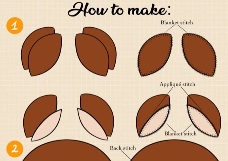 Buffalo Felt Sewing Pattern Easy Toy Felt Patterns Buffalo - Etsy