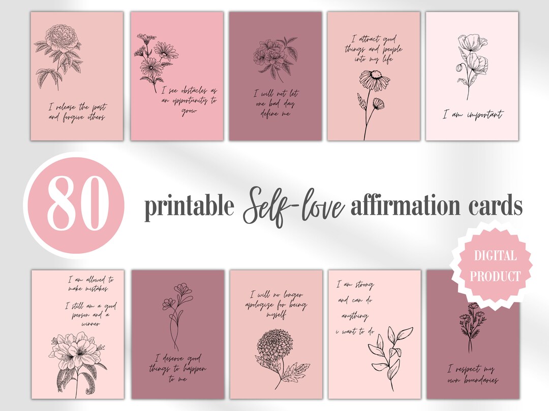 Affirmation Cards, Use These Daily Affirmations Flash Cards to Practice ...