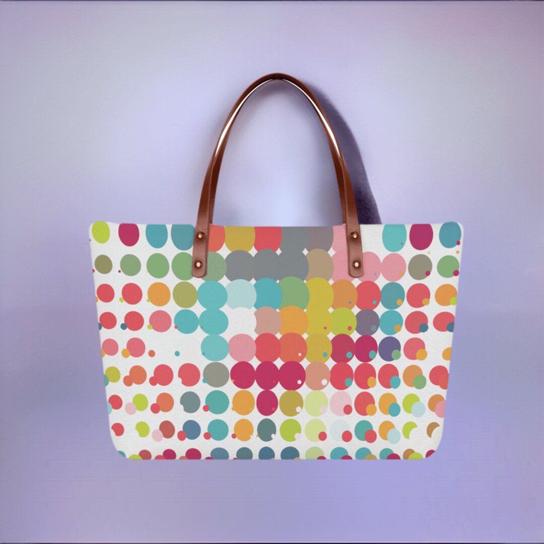 Colorful Tote Bold Bright Design for Daily Essentials - Etsy
