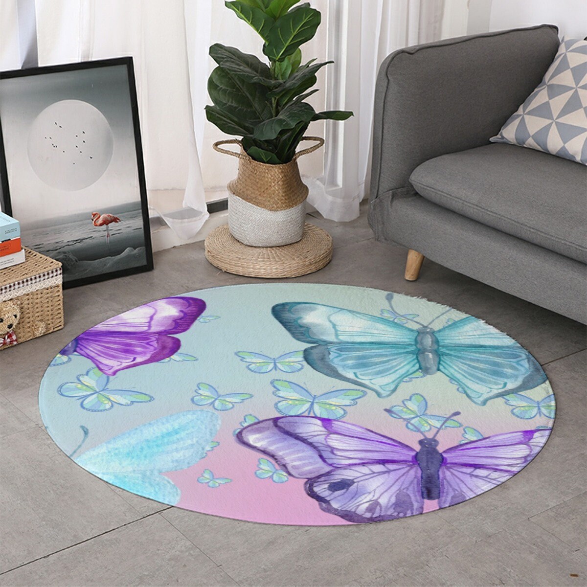 Pastel Butterfly Mat Thick Soft and Inviting - Etsy
