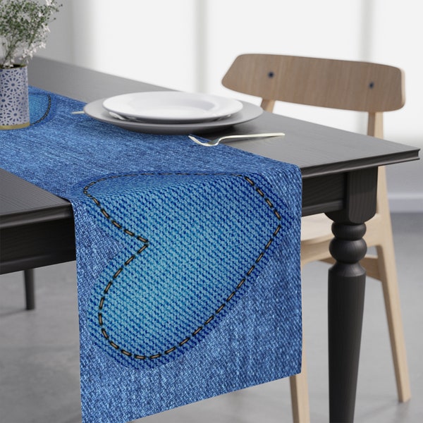 Denim Table Runner - Etsy