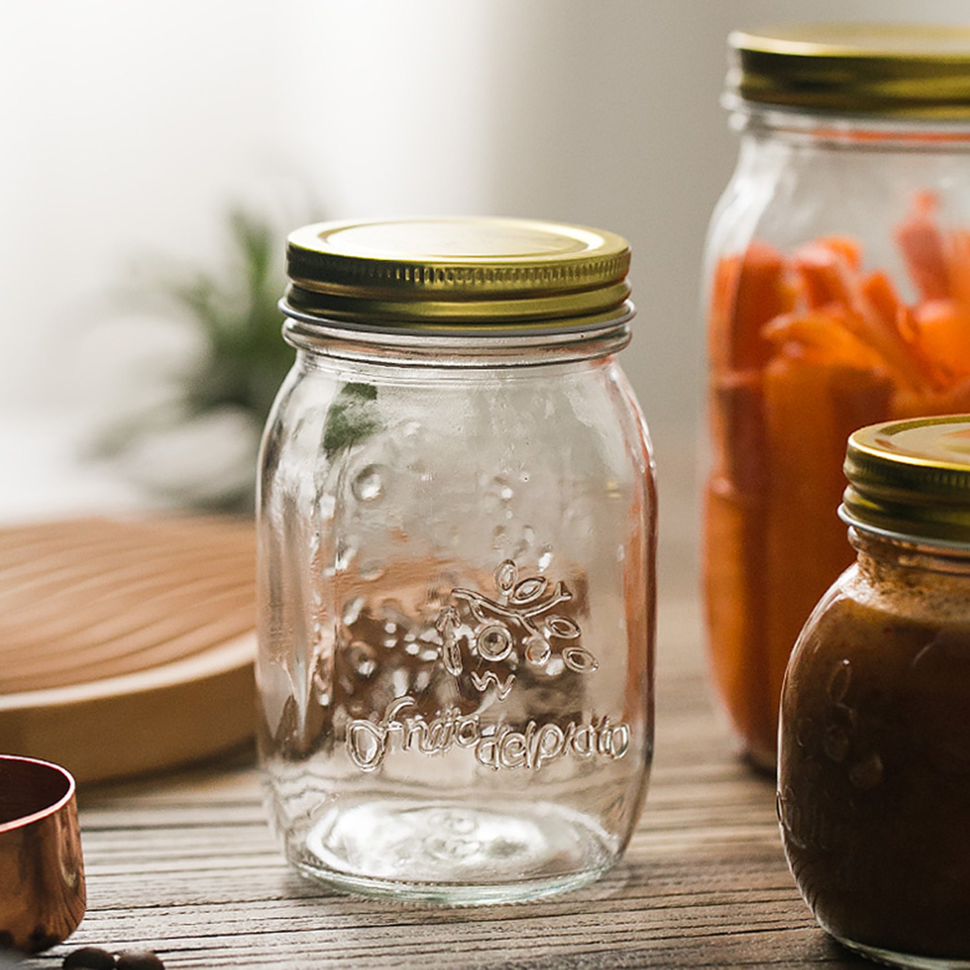 Glass Airtight Jars,retro Jam Jars,embossed Storage Boxes,bee Kitchen ...