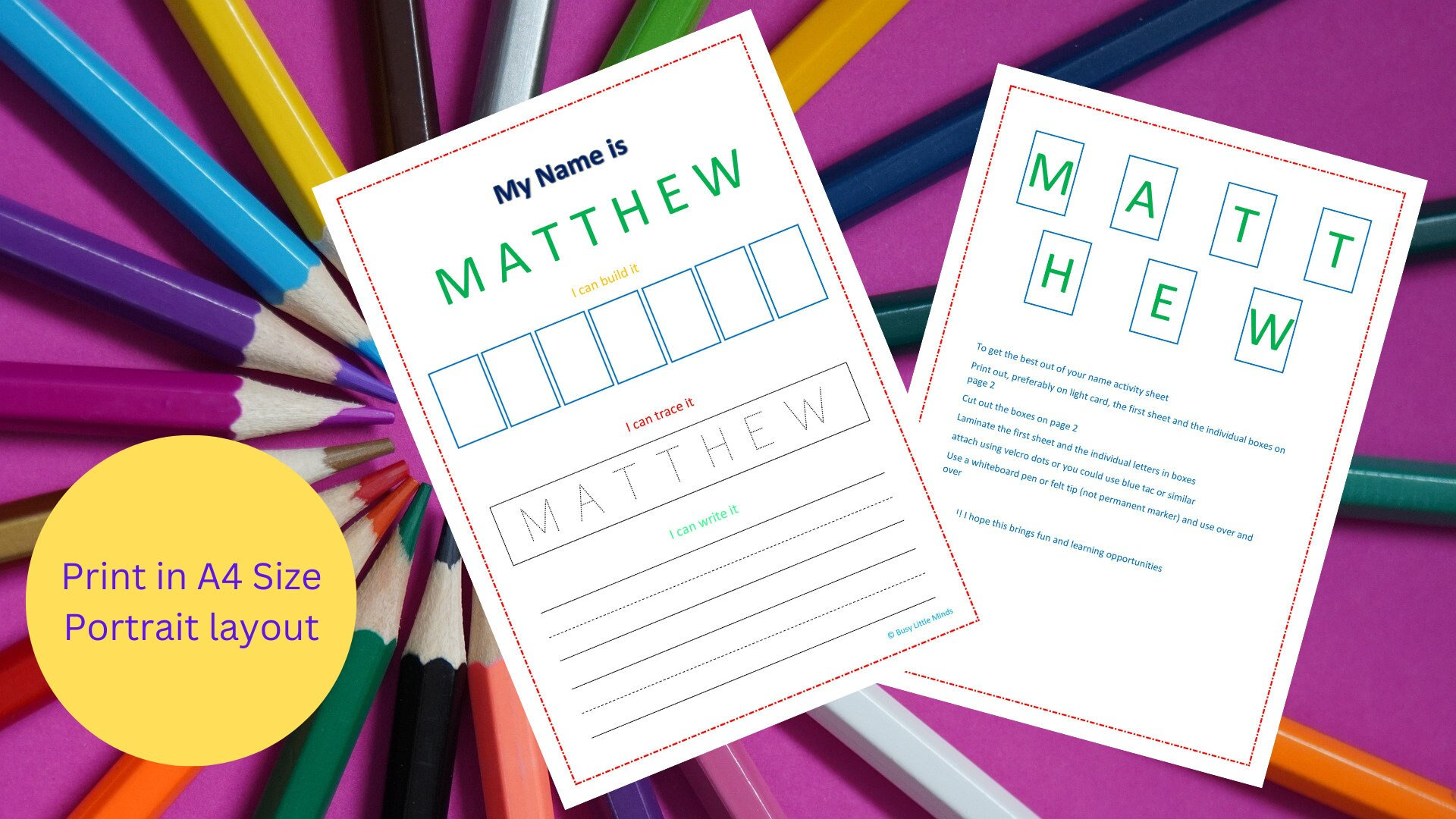 Personalised Name Printable Worksheet, Name Recognition, Trace My Name ...