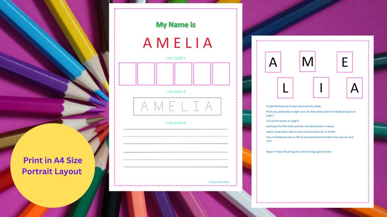 Personalised Name Printable Worksheet, Name Recognition, Trace My Name ...