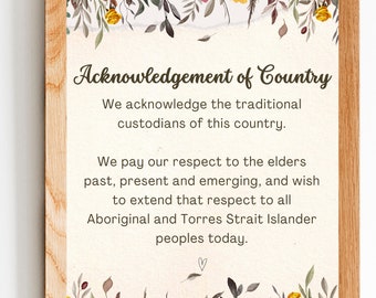 Aboriginal Acknowledgement of Country Aboriginal Art - Etsy Australia