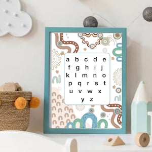 Aboriginal Art Alphabet Poster, Educational Wall Art Printable ...