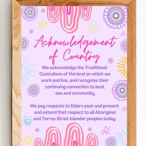 Aboriginal Acknowledgement of Country Aboriginal Art Teacher Classroom ...