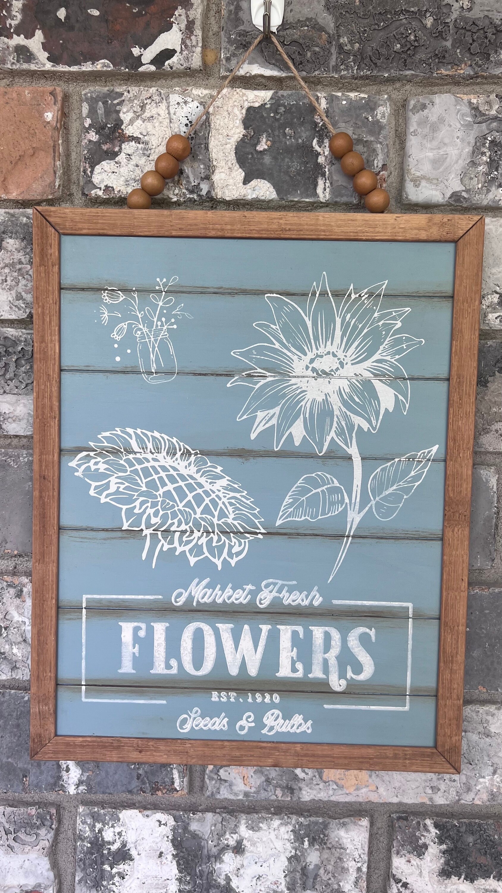 Farmhouse Flower Market Sign Farmhouse Decor Farmhouse Signs Mom Gift ...