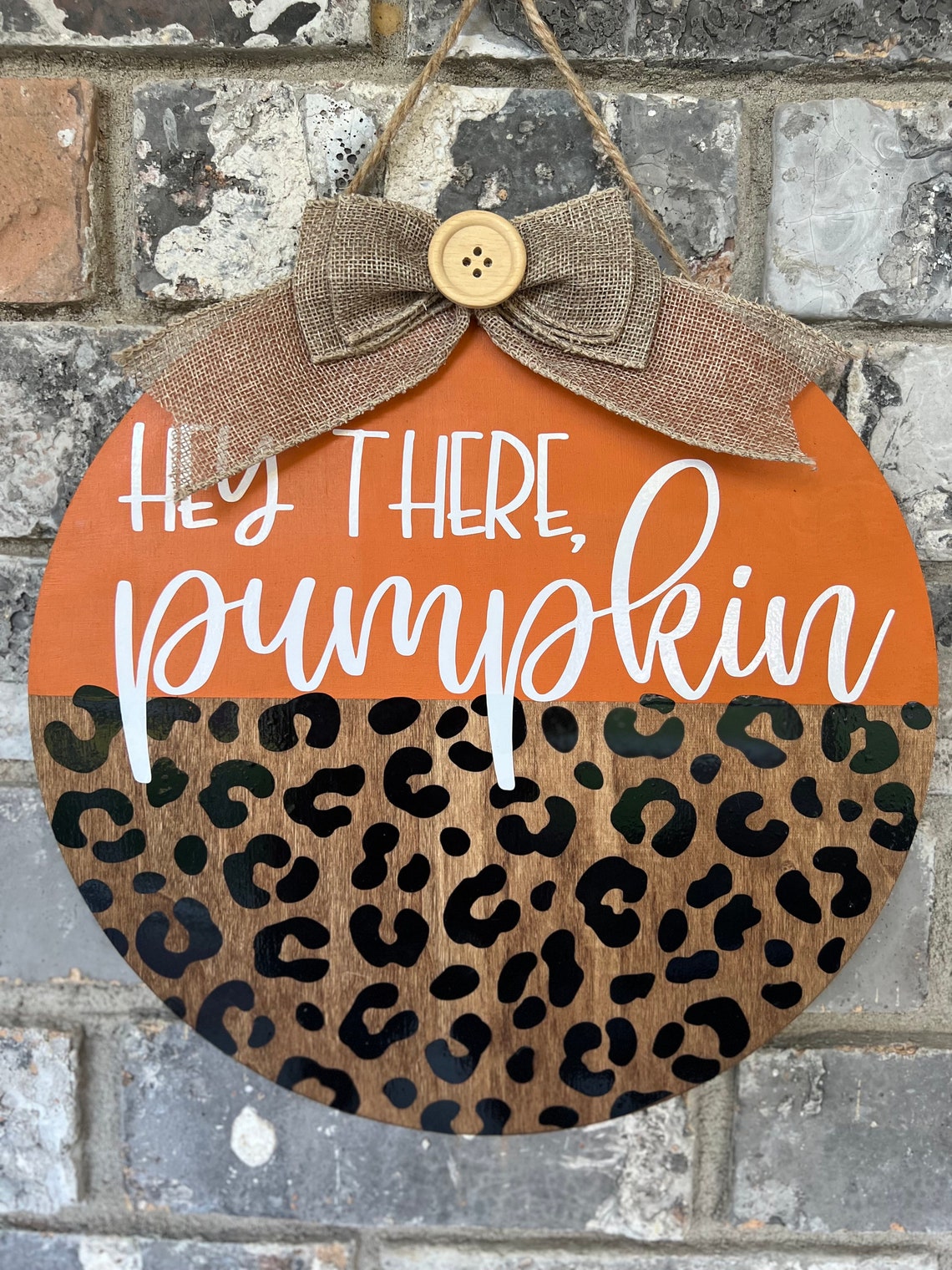 Hey There, Pumpkin Door Hanger/wreath Sign - Etsy