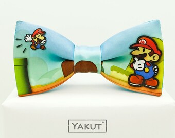 Mario Bow Tie Mario Bowtie Superhero Bow Tie Geeky Bow Tie - Etsy