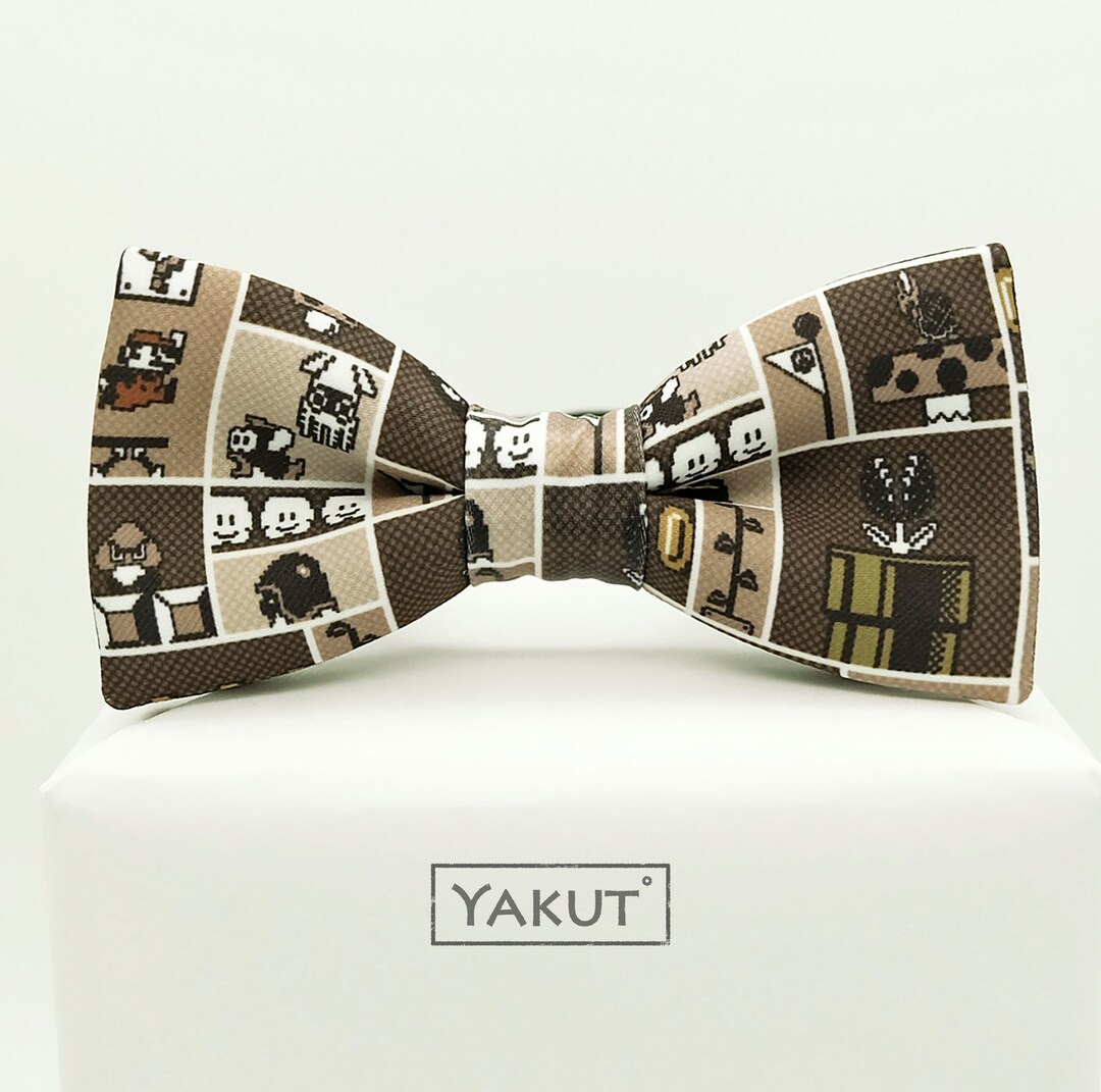 Super Mario Bow Tie, Video Game 8 Bit Pattern Bowtie, Geek Gift Idea - Etsy