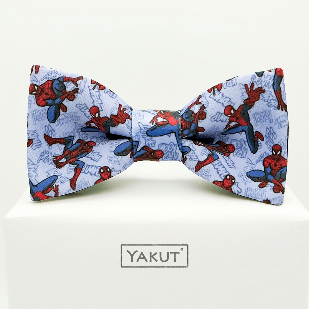 Spider Man Bow Tie, Superheroes Bowtie, Comics Spiderman Printed Bow ...